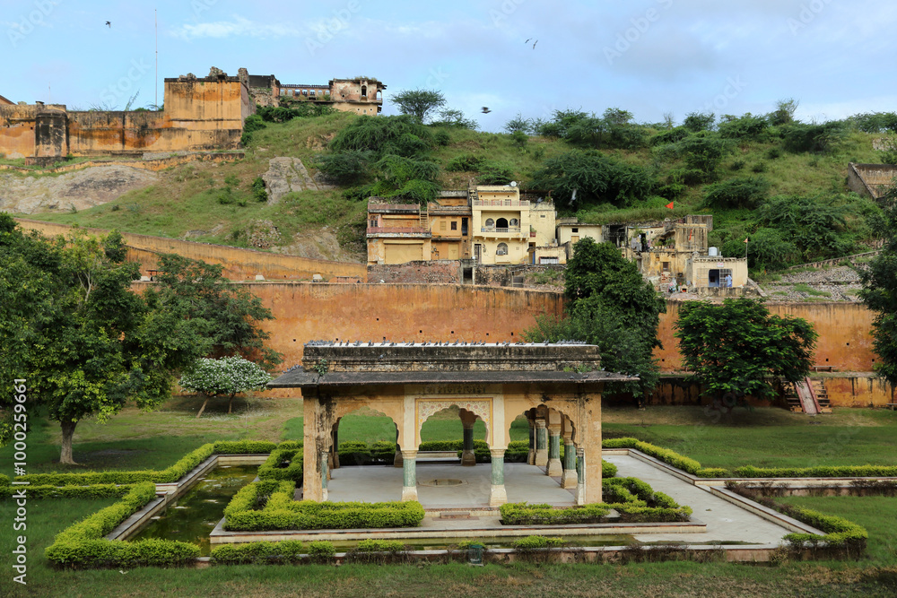 Jaipur,Rajasthan,India - Septemer 28, 2024. The attractive view of Ram ...