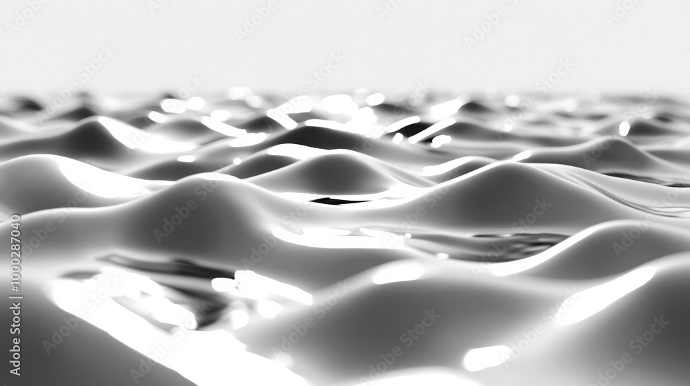 Greyscale displacement map of realistic water ripples overlaying ...