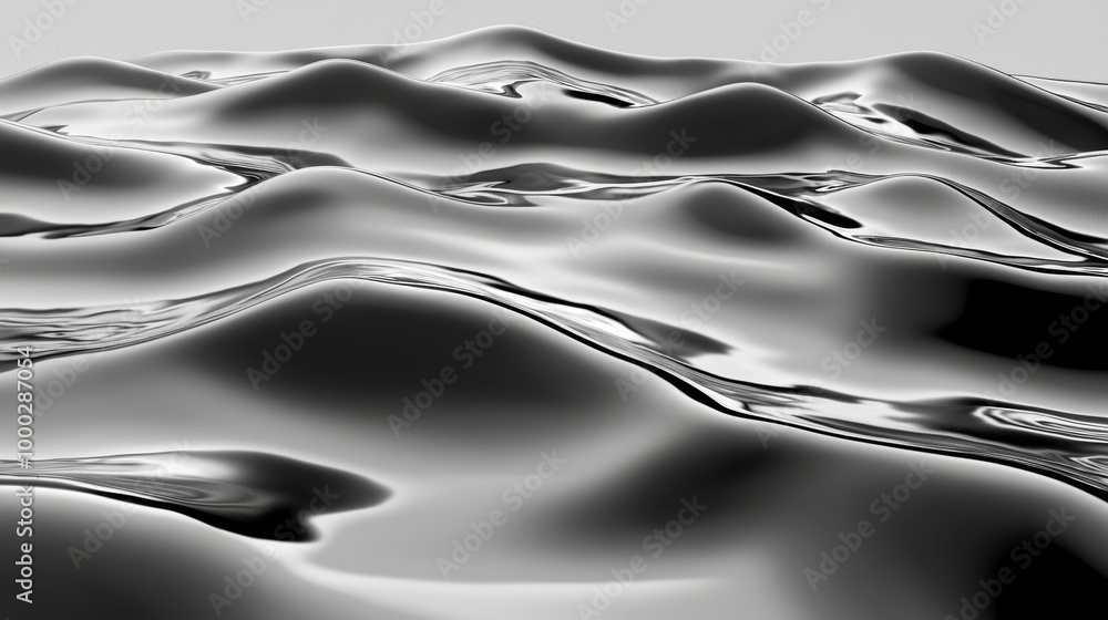 Grayscale displacement map overlaying seamless realistic water ripples ...