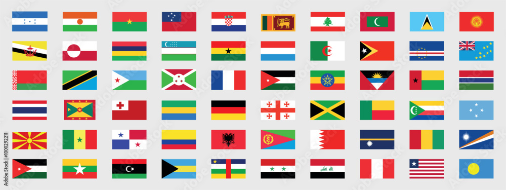 World flags. National flags set. Flags of countries Stock Vector ...