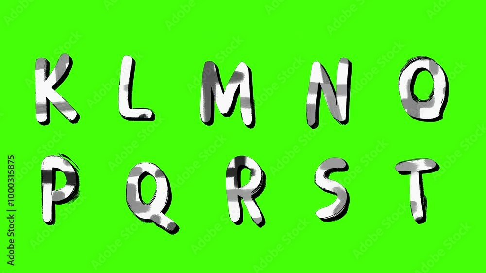 Set of animated characters of Latin English letters, alphabet in ...