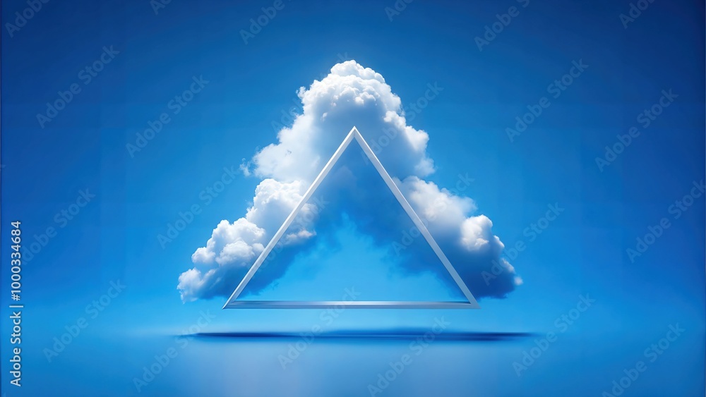 Fluffy Triangle Frame Clouds in the Skyline: Majestic Cloud Formations ...