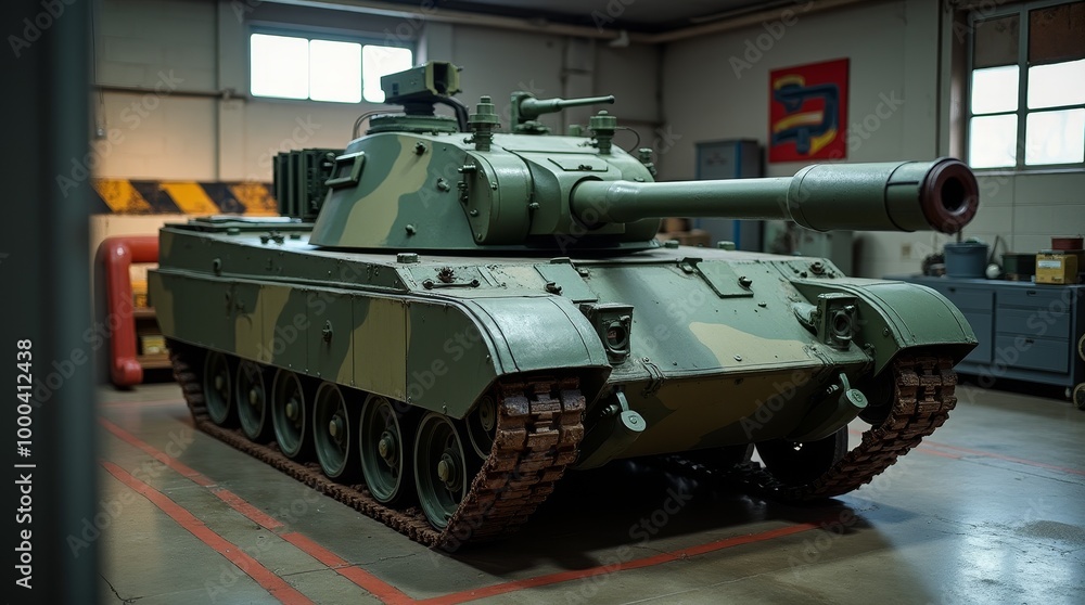 Tank model from World War II displayed in a camouflage design ...