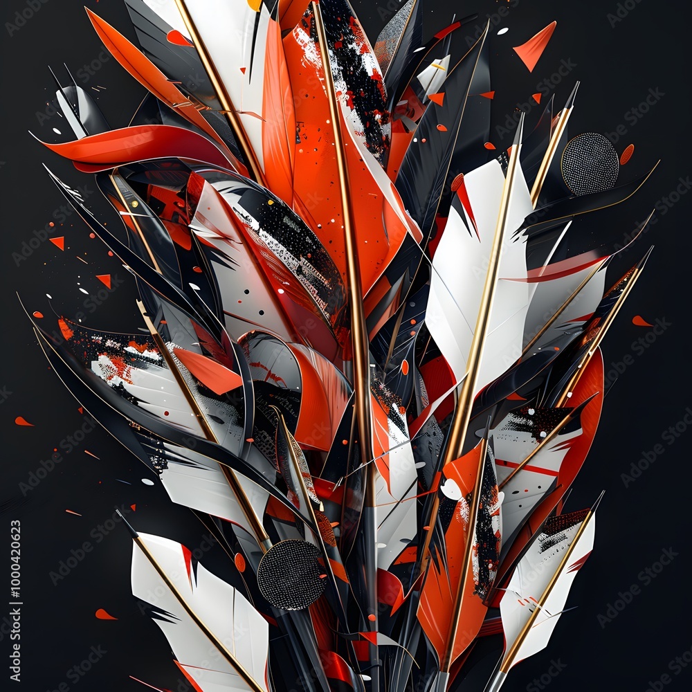 Vibrant collection of intricately designed arrows showcasing a spectrum ...