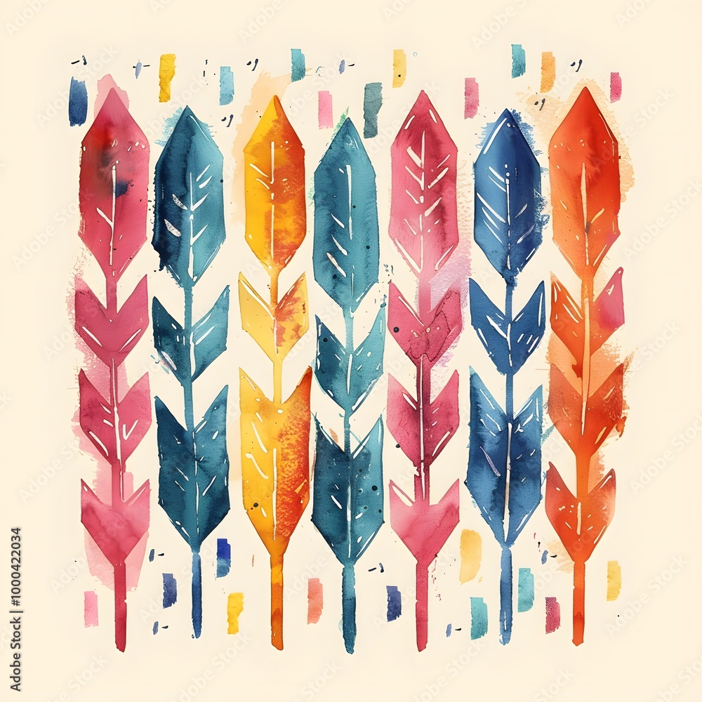 Vibrant collection of intricately designed arrows showcasing a spectrum ...