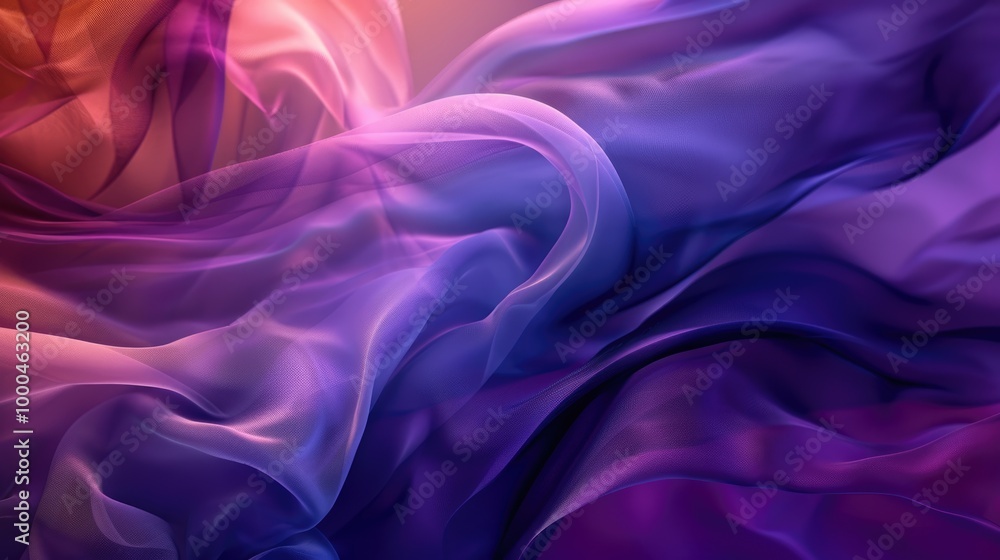 Abstract purple color wave flowing express the energetic ripple ...