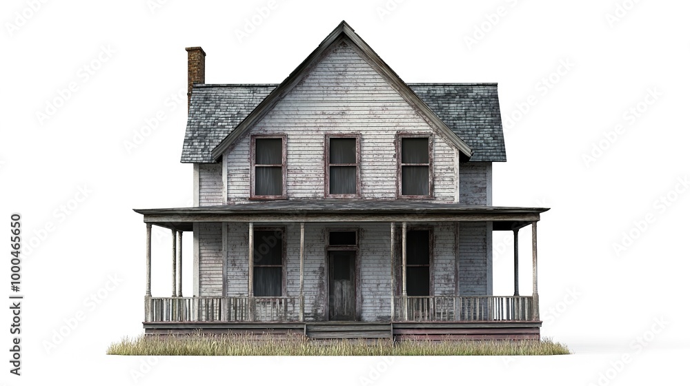 An illustration of an American ancient house, showcasing traditional ...