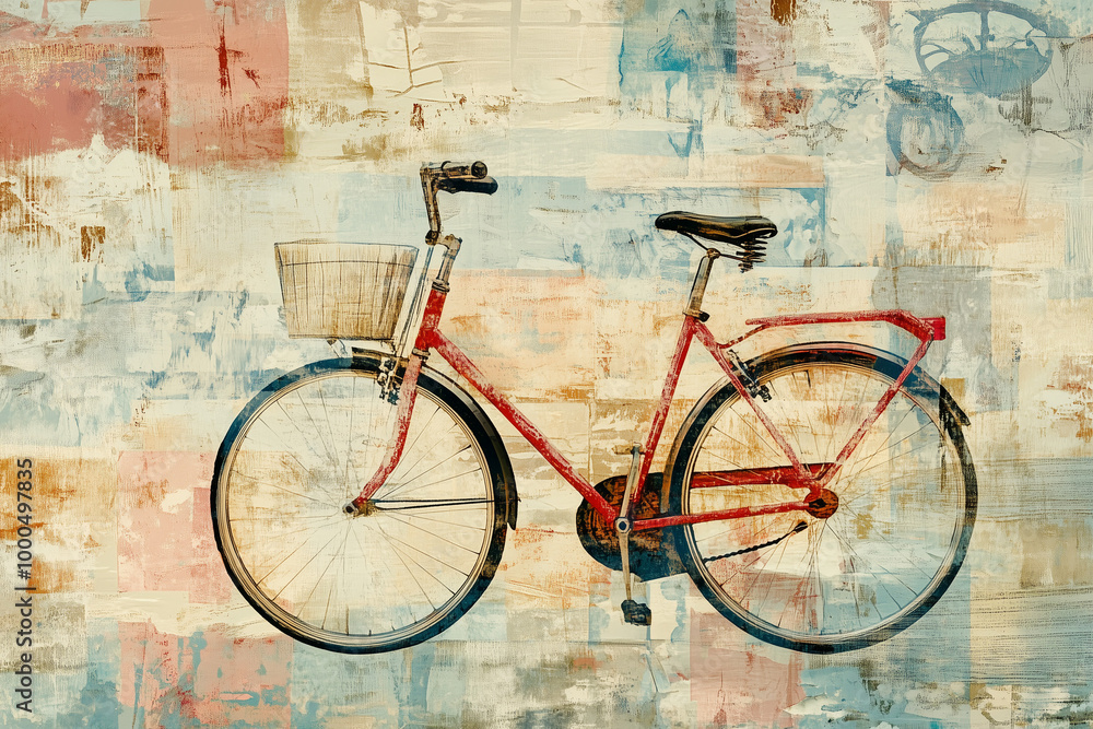 Bicycles Through Time: A Retro Collage Showcasing the Evolution of ...