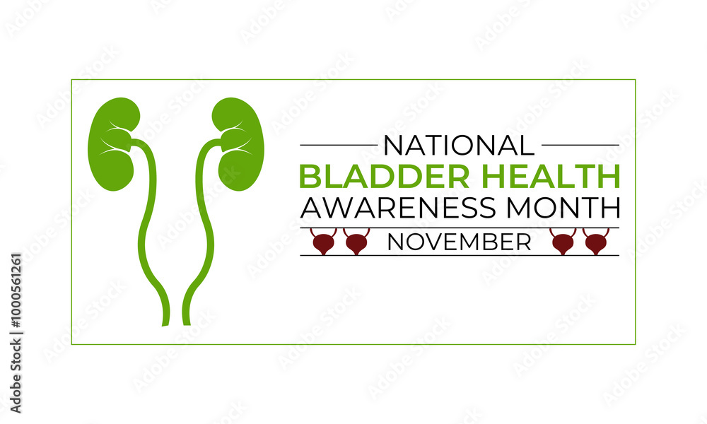 bladder health awareness month is november. Banner poster, flyer and background design template ...