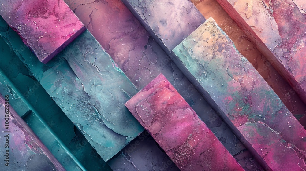 3d render of abstract art 3d background with parts of surreal marble ...