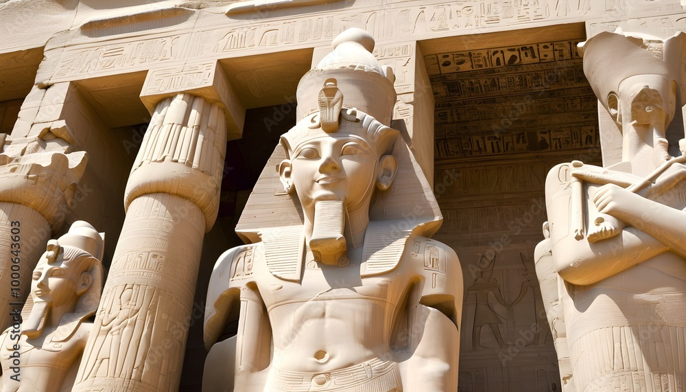 Majestic Ancient Egyptian Architecture: Colossal Statues, Towering ...
