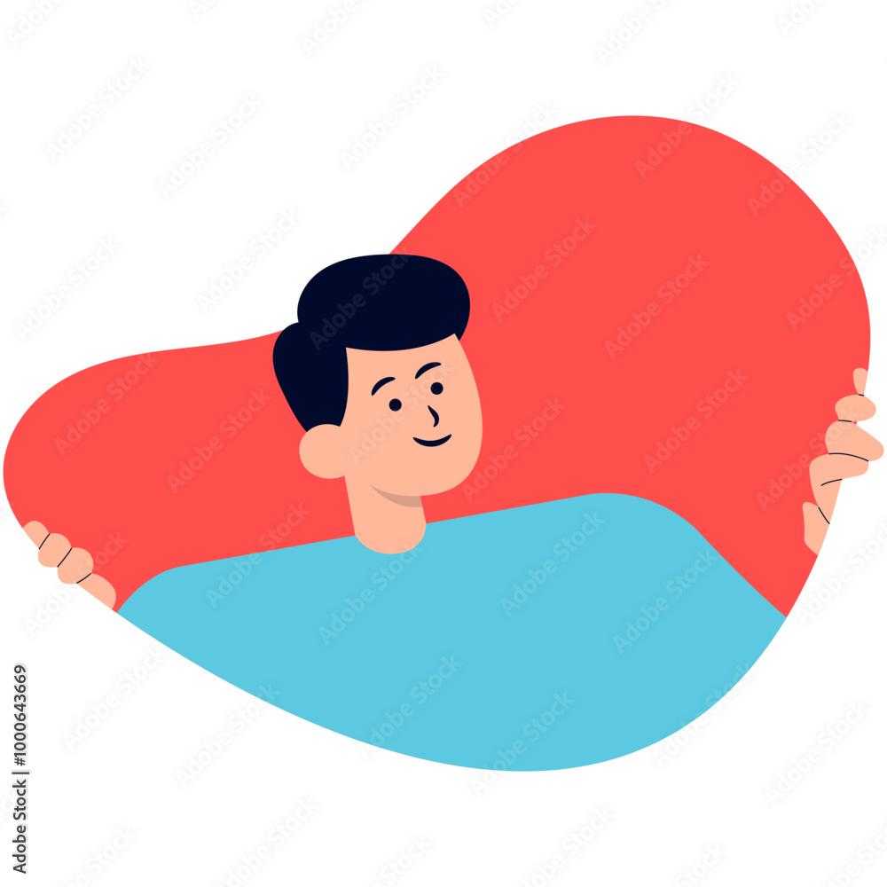 Curious People Cartoon Illustration Isolated on White Background ...