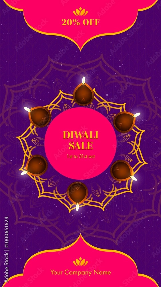 Diwali Sale Social Media Post 05 Stock Template | Adobe Stock