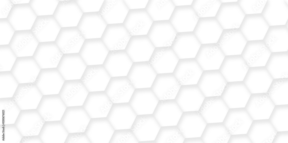 Seamless pattern with hexagons. Abstract hexagon shapes. white hexagon geometric texture ...