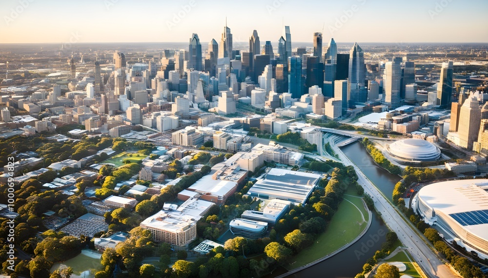 Stunning Aerial Perspective of Residential Neighborhoods in ...