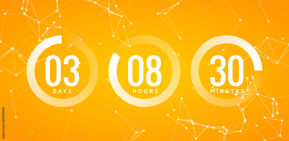 Time countdown clock timer circle number. Stopwatch vector count ...