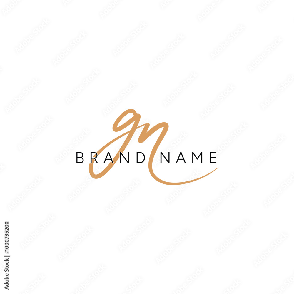 GN Handwritten Signature logo - Vector Logo Template for Beauty ...