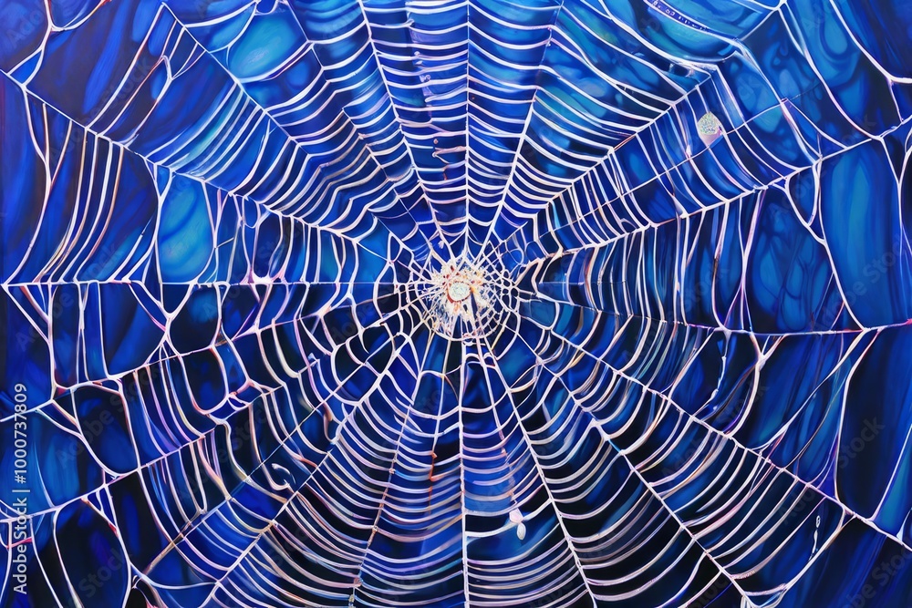 spider silk a highly detailed close up painting of spider silk w Stock ...