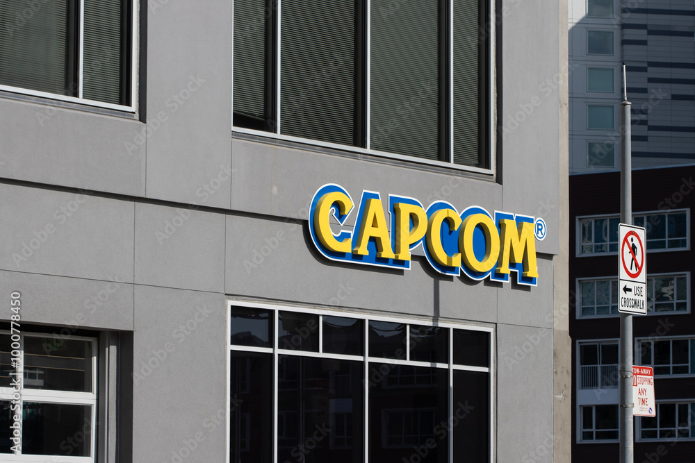 San Francisco, CA, USA - Feb 22, 2024: Capcom sign is seen at its U.S ...