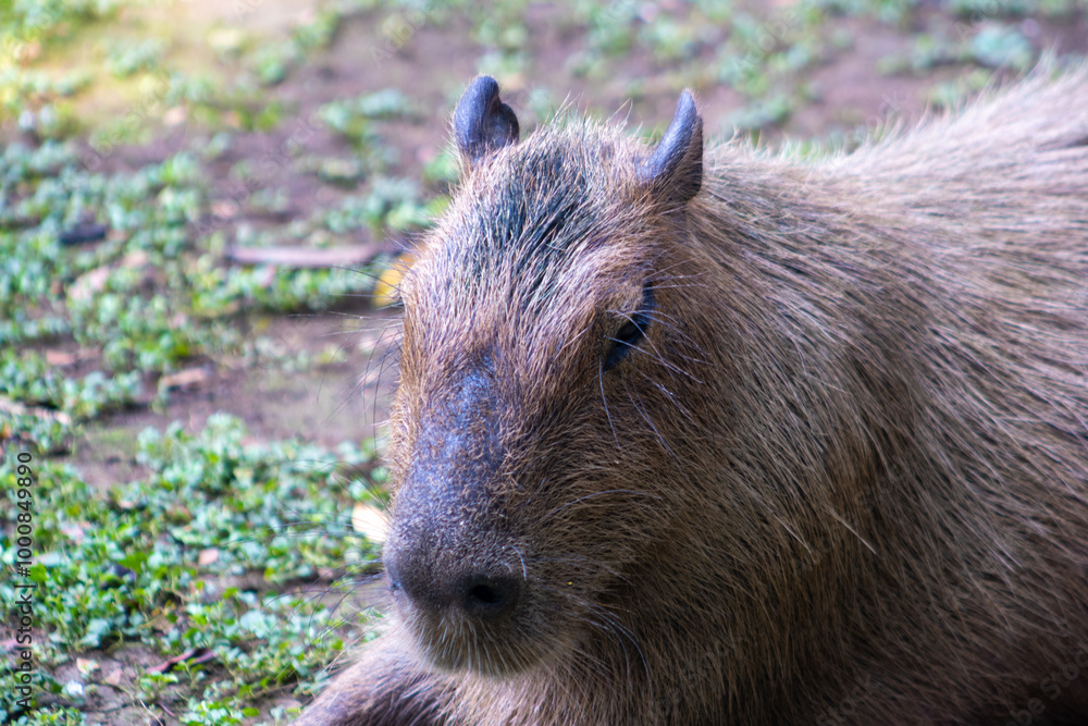 The capybara or greater capybara (Hydrochoerus hydrochaeris) is a giant ...