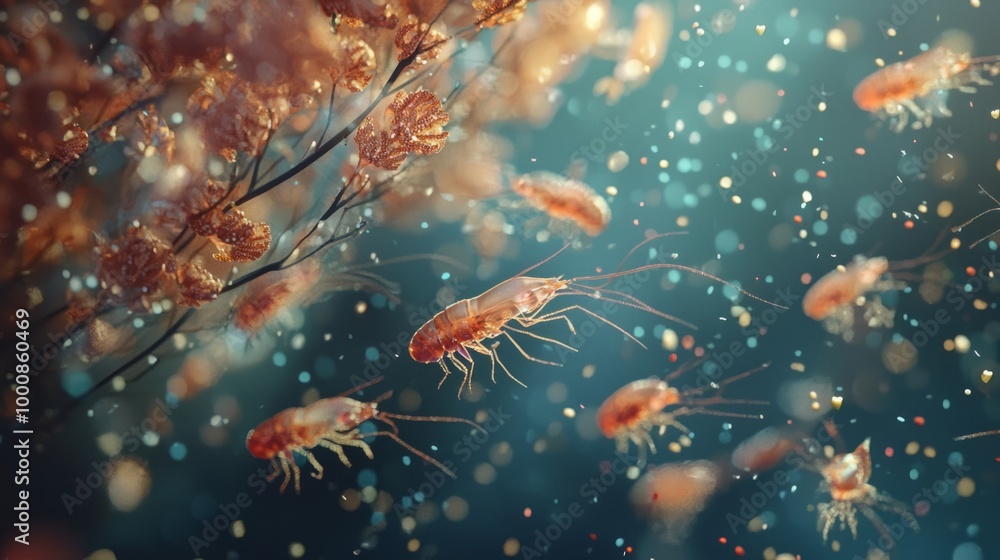 Underwater Ballet: Vibrant 3D Visualization of Tiny Shrimp in a Dynamic ...