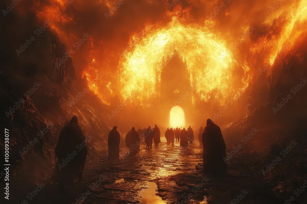 a haunting interpretation of dantes inferno reveals a dark entrance ...