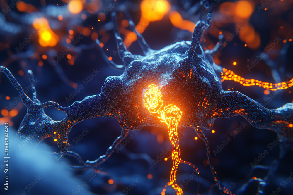 Artistic visualizations of neuron structures in a neural network, with ...