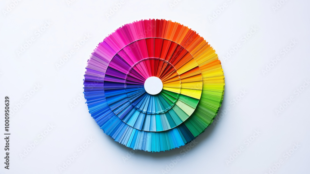 Show a color wheel palette with primary, secondary, and tertiary colors ...