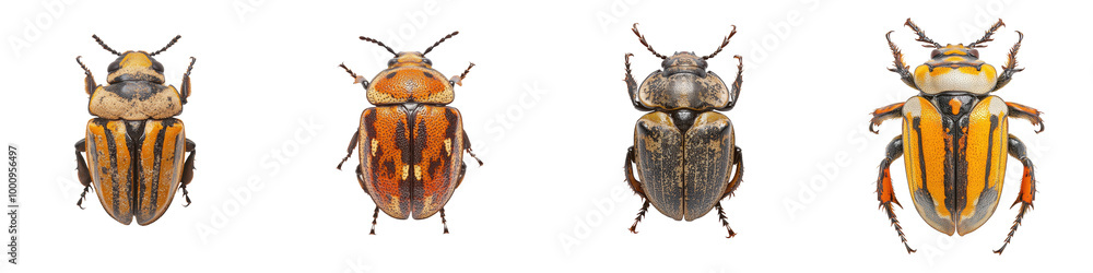 Deathwatch Beetle Front View Isolated on White, showcasing the ...