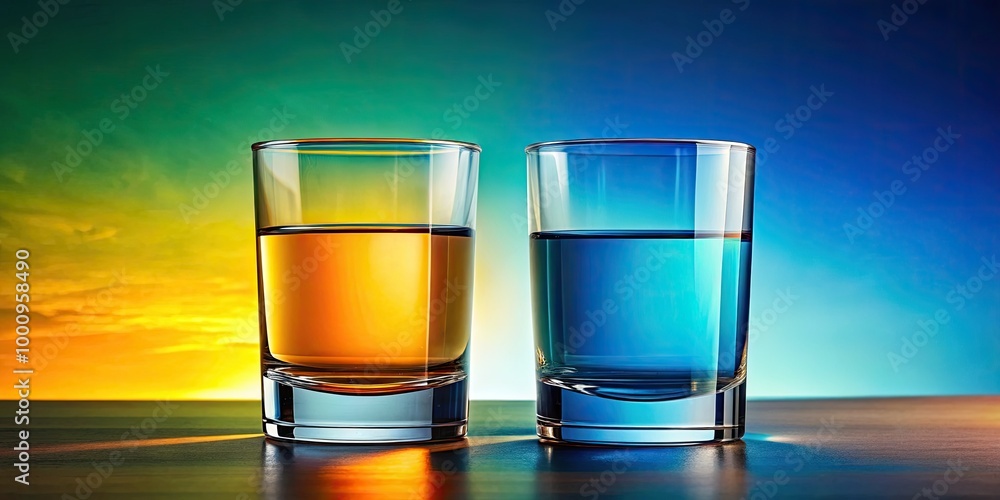 The glass half full symbolizes optimism, while half empty signifies ...