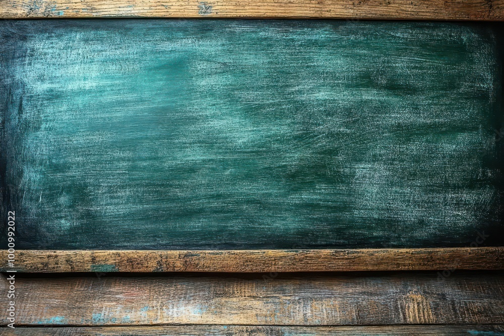 chalk texture on a green blackboard background creating an educational ...