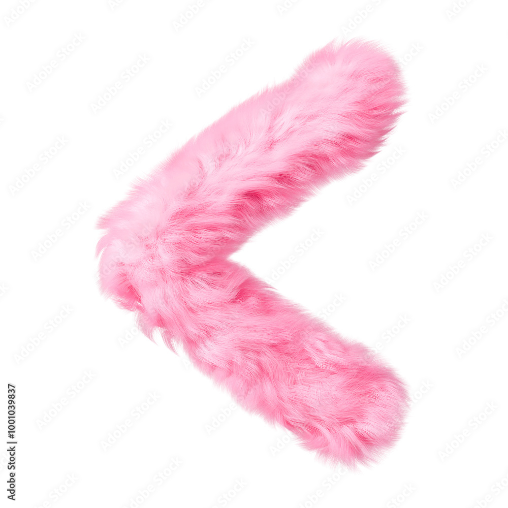 PNG Fluffy font symbol in pink fur, transparent background Stock ...