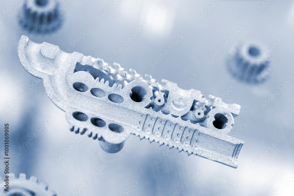 Object printed on 3D printer from metal powder using Metal Jet ...