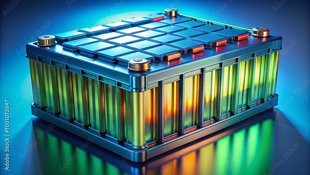 This 3D render illustrates a lithium-ion battery pack created for ...