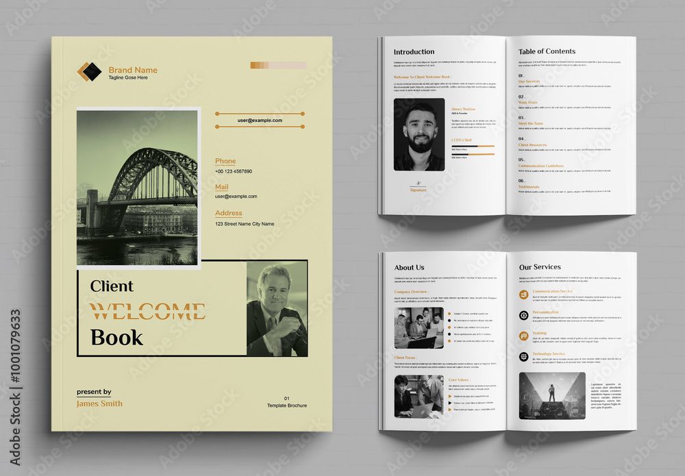 Client Welcome Book Template Stock Template | Adobe Stock