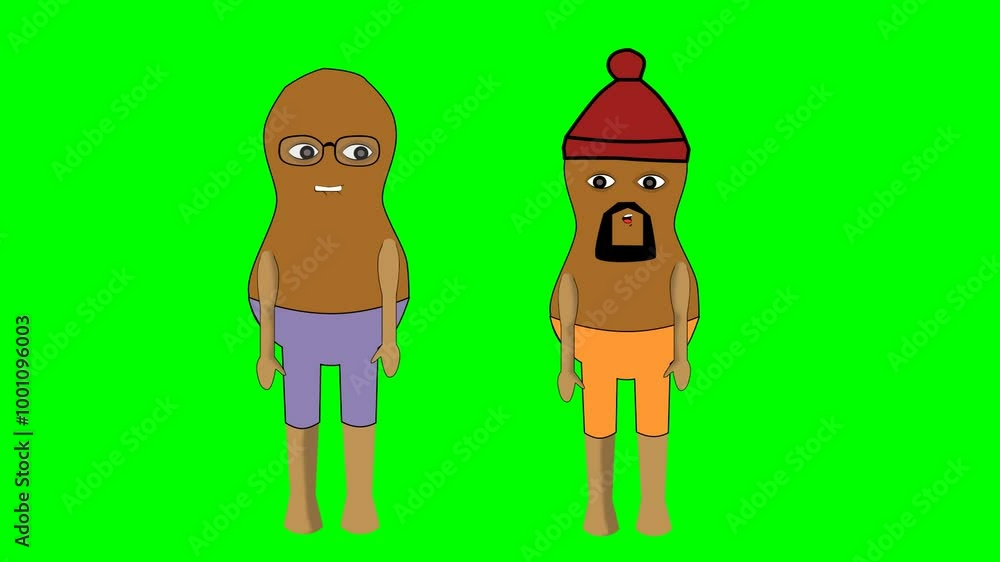 2d animated character of Two men or women in the shape of a salt shaker ...