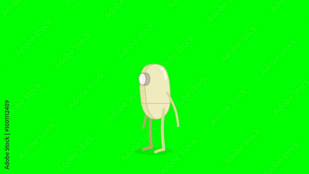 Vídeo do Stock: 2d animated character of A robot with one eye, jumping ...