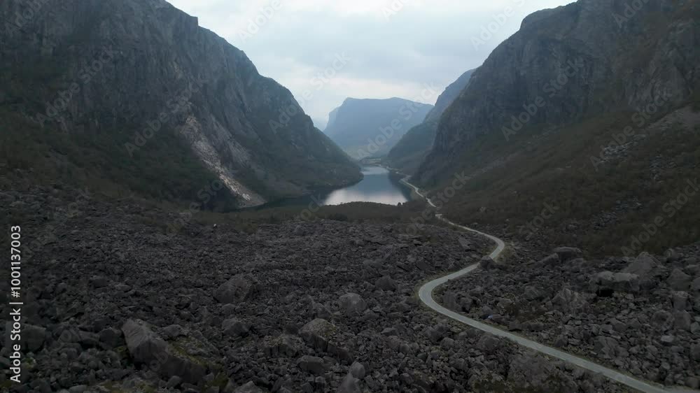 Slowly flying over Gloppedalsura, showcasing the vastness of Europe’s ...