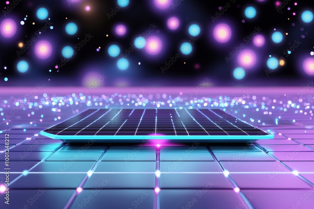 Blue green purple abstract halftone with interlaced digital glitch and ...