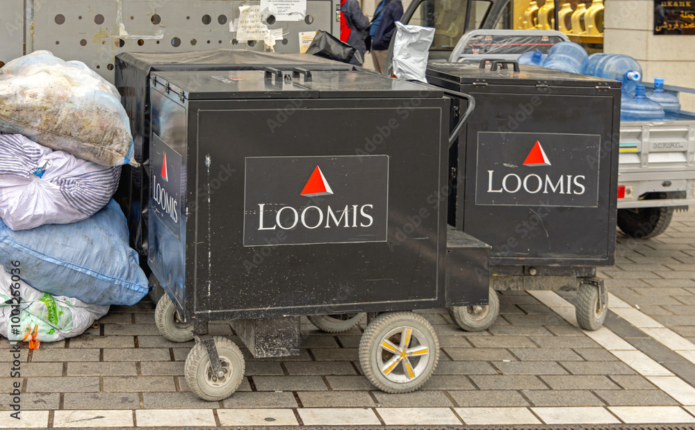 Loomis Money Transport Carts at Grand Bazaar in Istanbul Turkey Stock ...