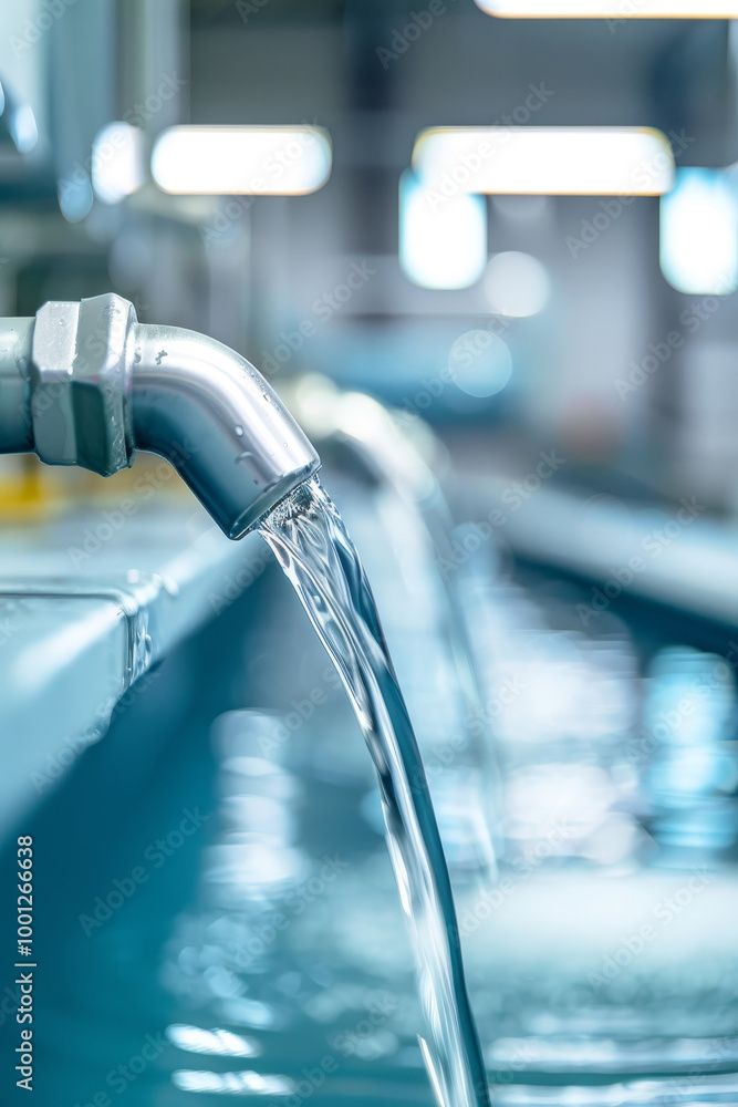 Water recycling system within industrial plant. Sustainable water use ...