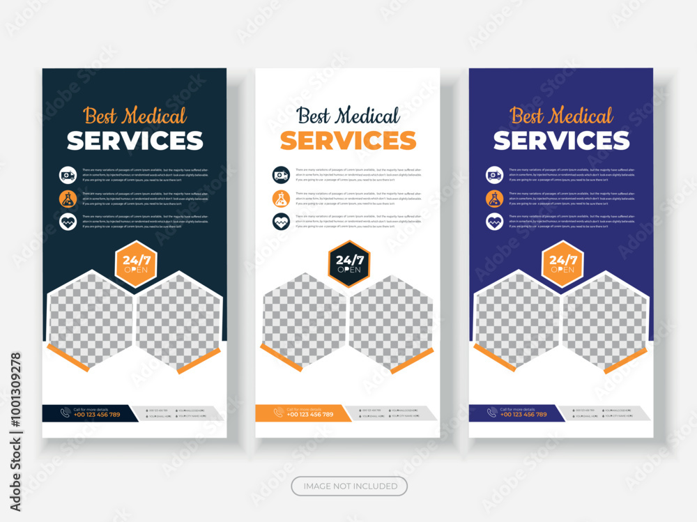 Medical rack card or dl flyer, rack card, rollup banner dl flyer ...