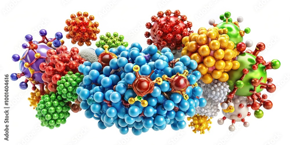Colorful illustration of lipoprotein particles, showcasing LDL, VLDL ...
