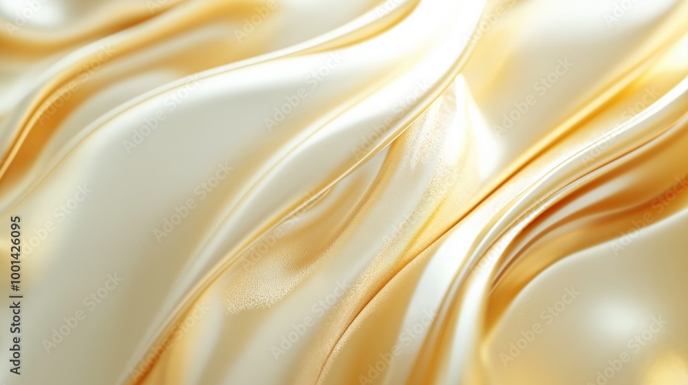 Sculptural white gold sheet with graceful golden curls, highlighted by ...