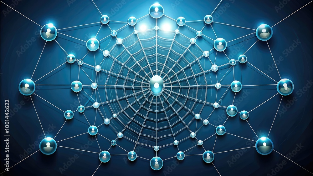 Intricate spidergram template featuring a stylized spider web diagram ...