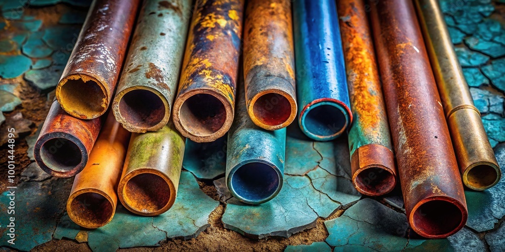 High-resolution close-up images of various types of crack pipes on a ...