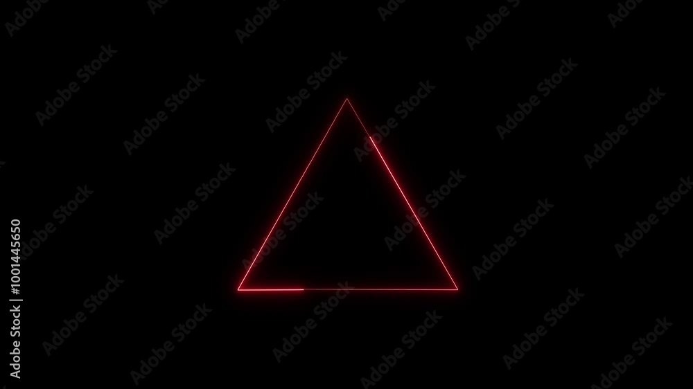 4k Neon Radial Concentric Triangle Animation Design. Triangle shape ...