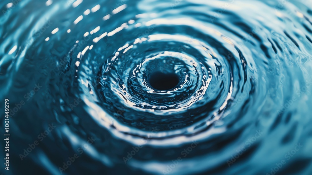 Water spiraling down a drain, symbolizing the controlled yet powerful ...