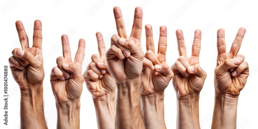 Hand Gestures and Finger Signs for Numbers and Symbols of Victory and ...