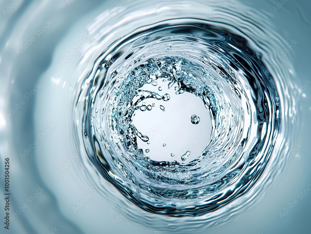 Water spiraling down a drain in a clear basin, Drain Vortex ...